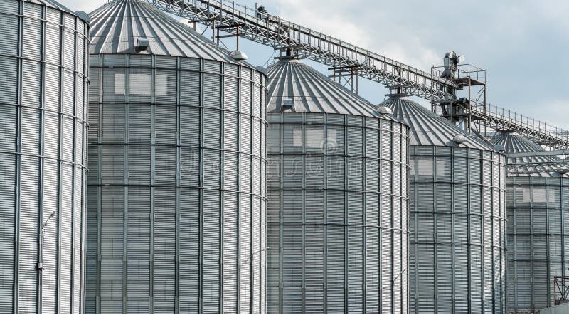 Elevator for Wheat, Corn, Soy Storage and Grain. Grain Storage ...