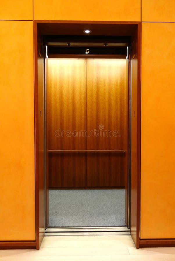 Open lift (elevator) doors stock image. Image of indoors - 2776175