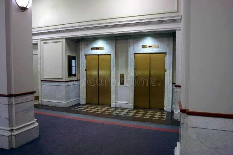 Open lift (elevator) doors stock image. Image of indoors - 2776175