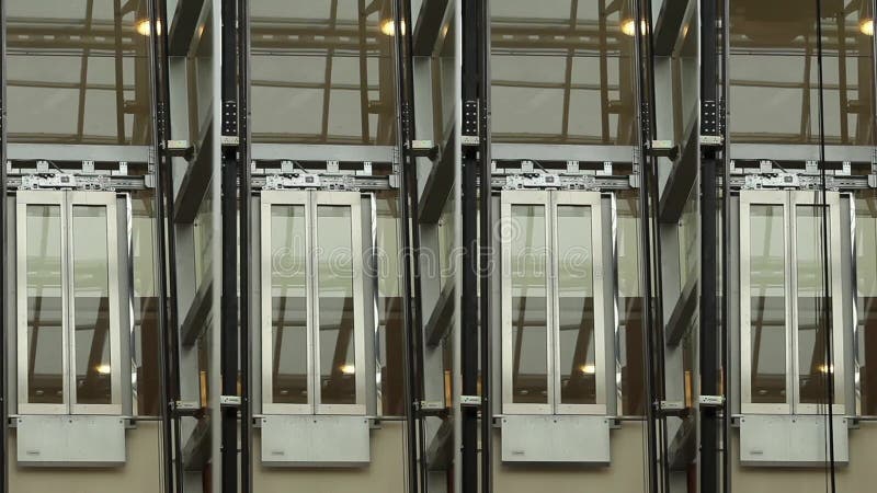 Modern Elevators in a Business Lobby, Hotel or Store. Interior of ...