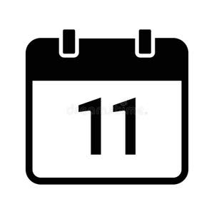 Eleven Date Calendar Vector Icon Which Can Easily Modify Or Edit Stock Vector Illustration Of 