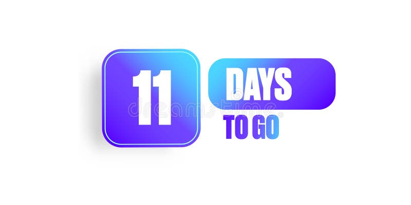 Eleven Days To Go Countdown Blue Modern Horizontal Banner Design ... Eleven Days To Go Countdown Blue Modern Horizontal Banner Design ...