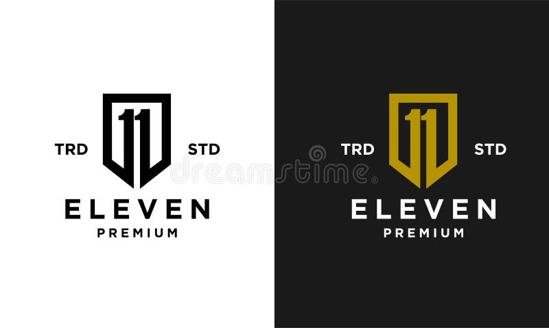 Eleven Initial Number 11 Icon Design Logo Minimal Stock Illustration ...