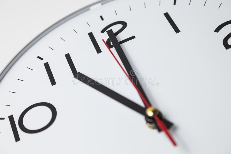 Exactly Eleven Hours on a Round Dial Stock Photo - Image of circle ...