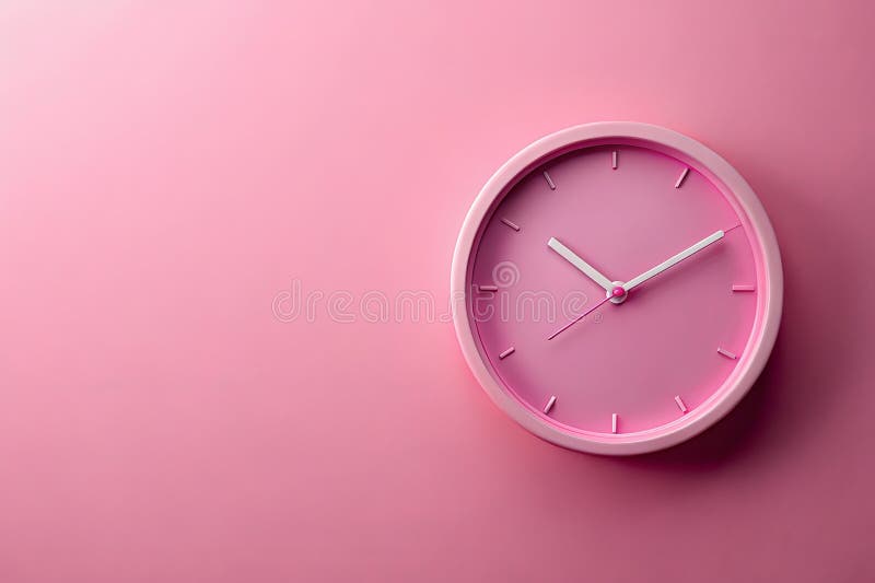 Eleven OClock Pink Clock 3D Rendering Customizable Time Management ...