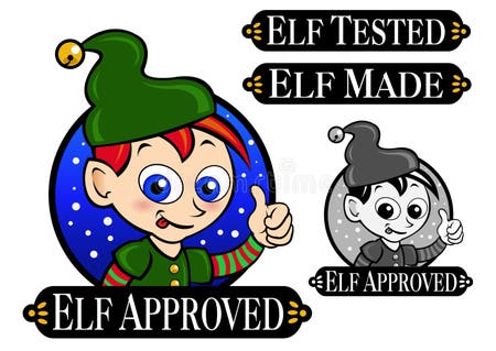 Elf Approved Seal stock vector. Illustration of nice - 27367036
