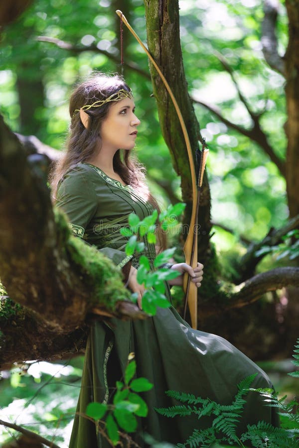 Wood Elf Archer Girl Forest Stock Photos - Free & Royalty-Free Stock ...
