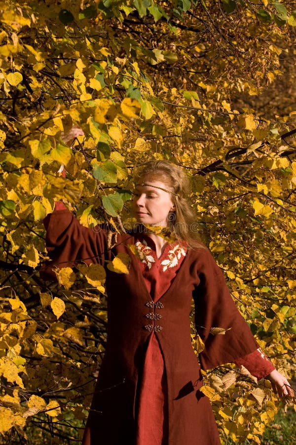 The Elf in the Autumn Forest Stock Photo - Image of dream, beautiful ...
