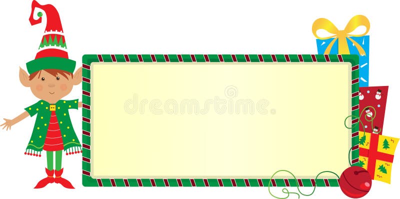 Christmas Elf Banner stock illustration. Illustration of graphic - 6712517