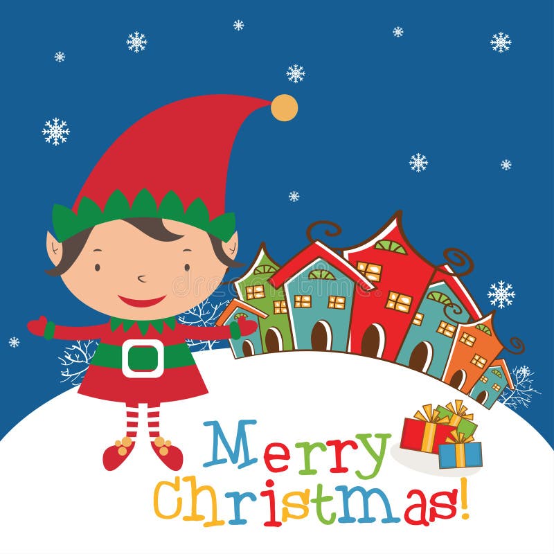 Elf Card template. Vector stock vector. Illustration of costume - 61863564