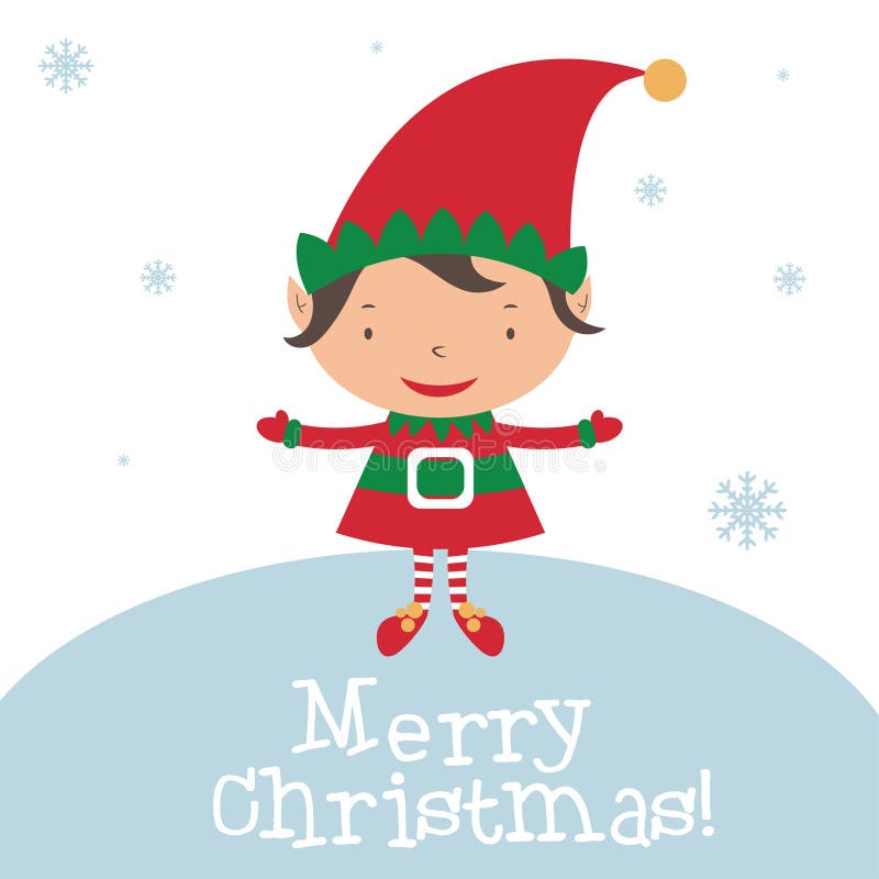 Christmas Elf Card Template Stock Vector - Illustration of gift, boxes ...