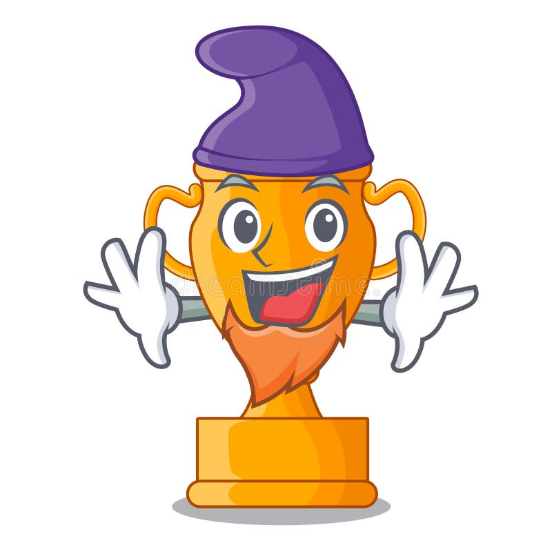 Elf Character Gold Trophy Award for Competition Stock Vector ...