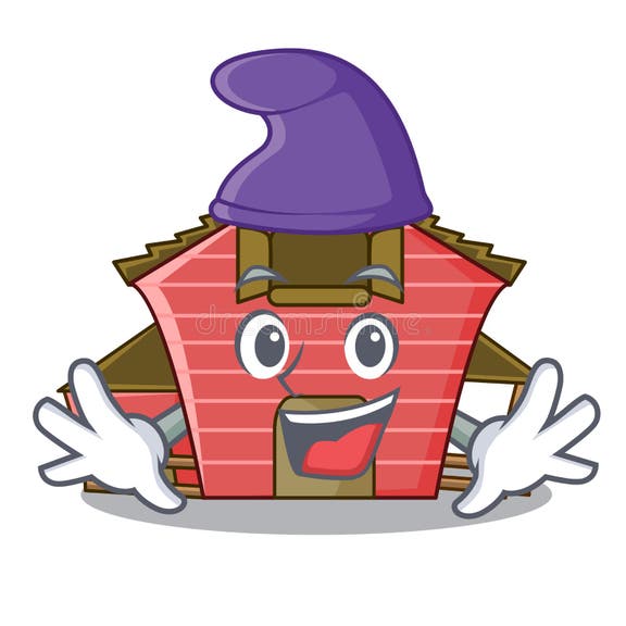 Elf Character Red Barn Building with Haystack Stock Vector ...