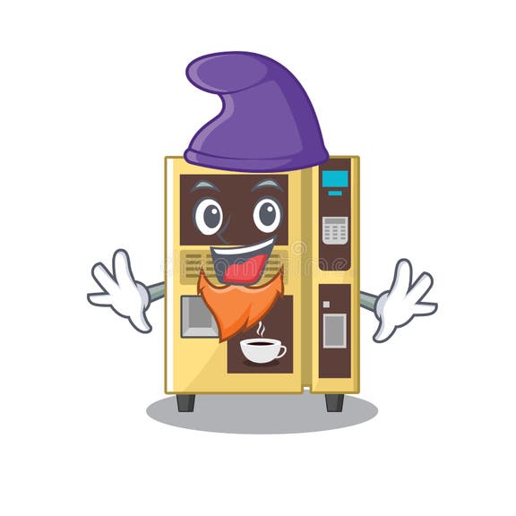 Elf Coffee Vending Machine Isolated the Mascot Stock Vector ...
