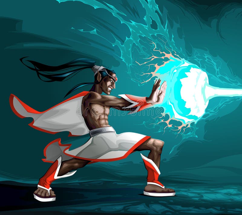 Elf is Creating a Lighting with Magic Power Stock Vector - Illustration ...