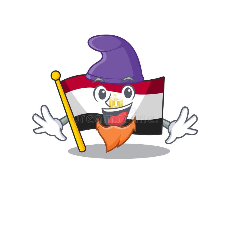 Elf Flag Egypt Mascot the Character Shape Stock Vector - Illustration ...