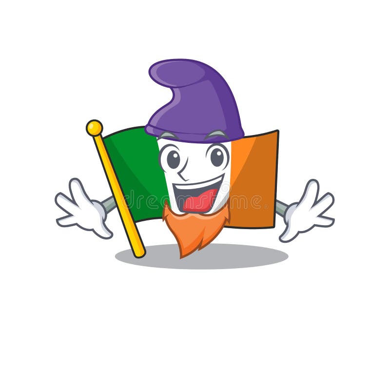 Elf Flag Ireland Isolated with the Cartoon Stock Vector - Illustration ...