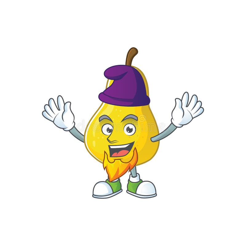Elf Fruit Pear Cartoon Character with Mascot Stock Vector ...