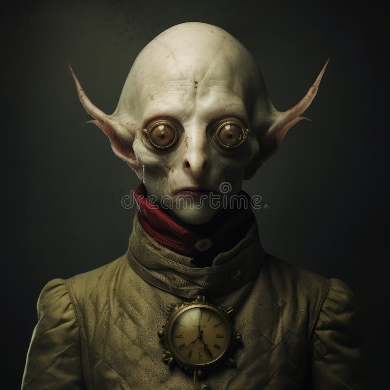 Baroque Minimalism a Hyper-realistic Sci-fi Portrait of a Goblin ...
