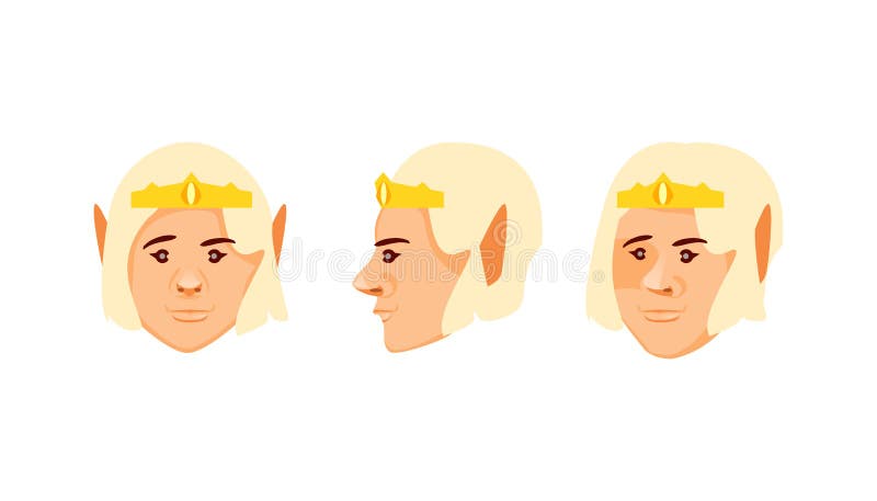 Elf head vector stock vector. Illustration of mythology - 158404623