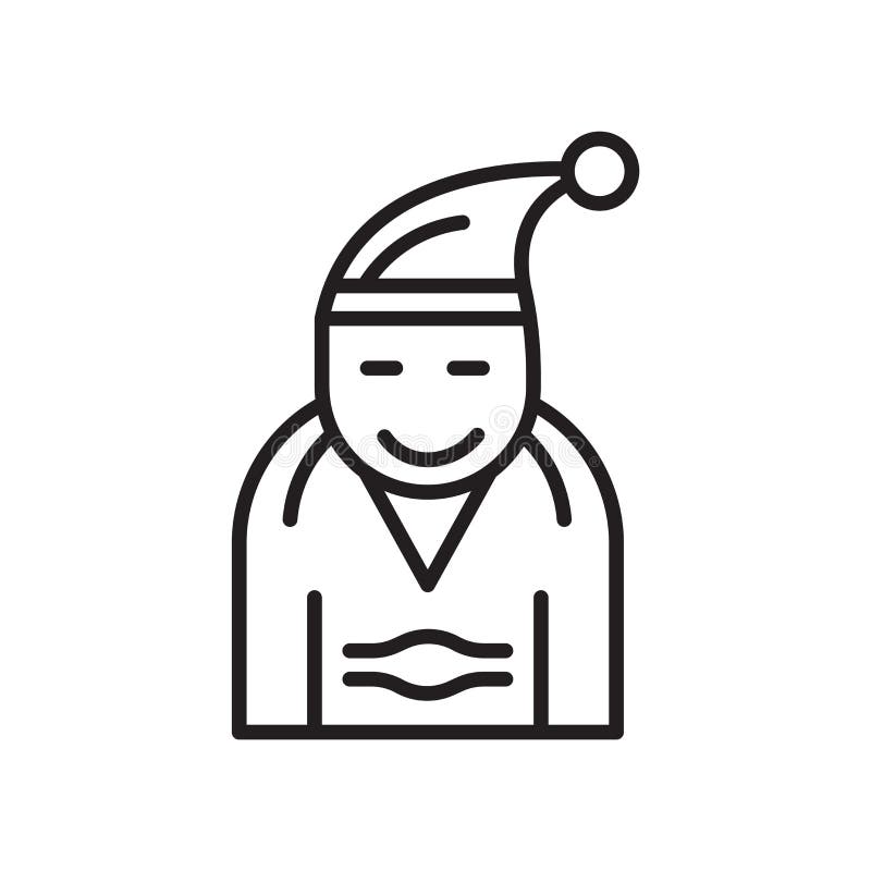 Elf Icon Vector Sign and Symbol Isolated on White Background, Elf Logo ...