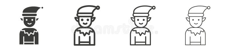 Elf Icon Vector Set on White Background Stock Vector - Illustration of ...