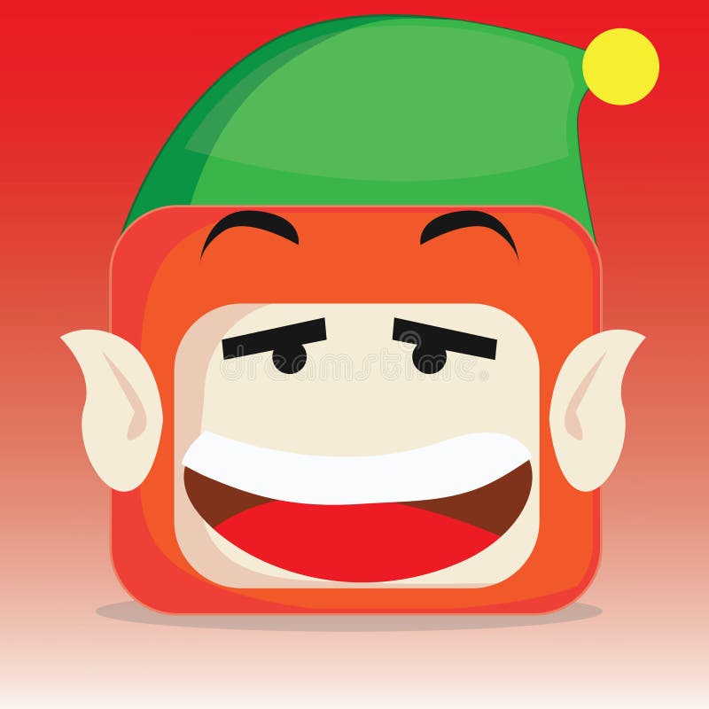 Elf Laughing. Vector Illustration Decorative Design Stock Vector ...