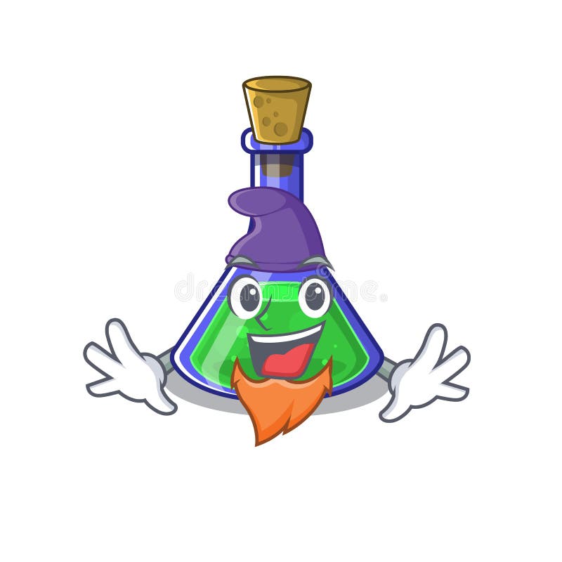 Elf Magic Potion in a Mascot Bottle Stock Vector - Illustration of ...