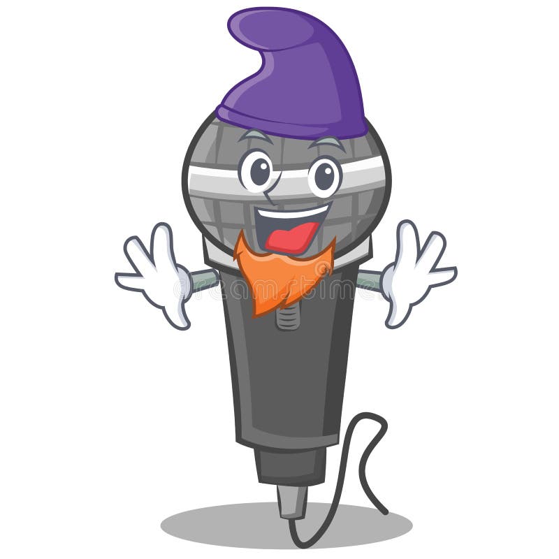 Elf Microphone Cartoon Character Design Stock Vector - Illustration of ...