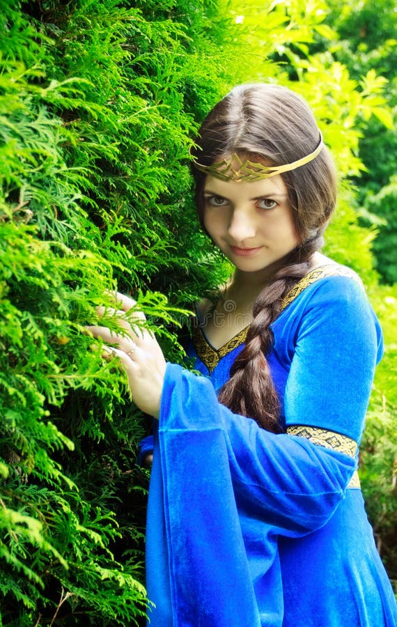 Elf Princess Find Ring in Spring Stock Image - Image of female ...