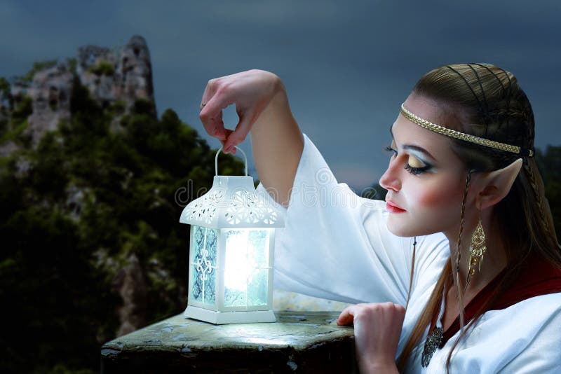 Elf princess stock image. Image of forest, maid, head - 34557447