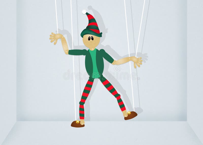 Elf puppet stock illustration. Illustration of wires - 91349893