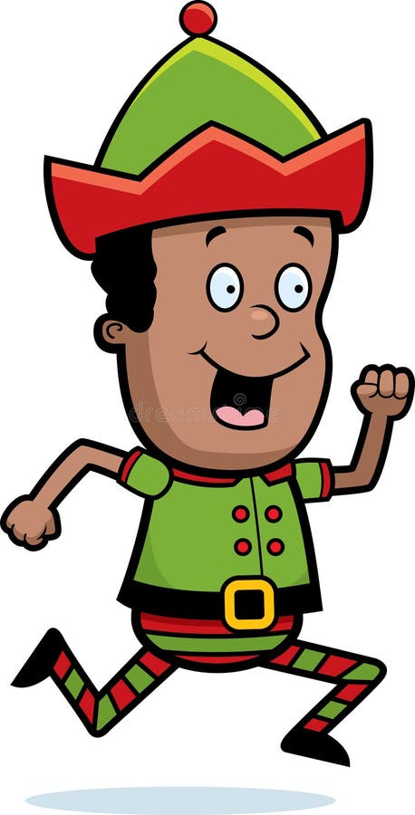 Christmas Elf Running Stock Illustrations – 326 Christmas Elf Running ...