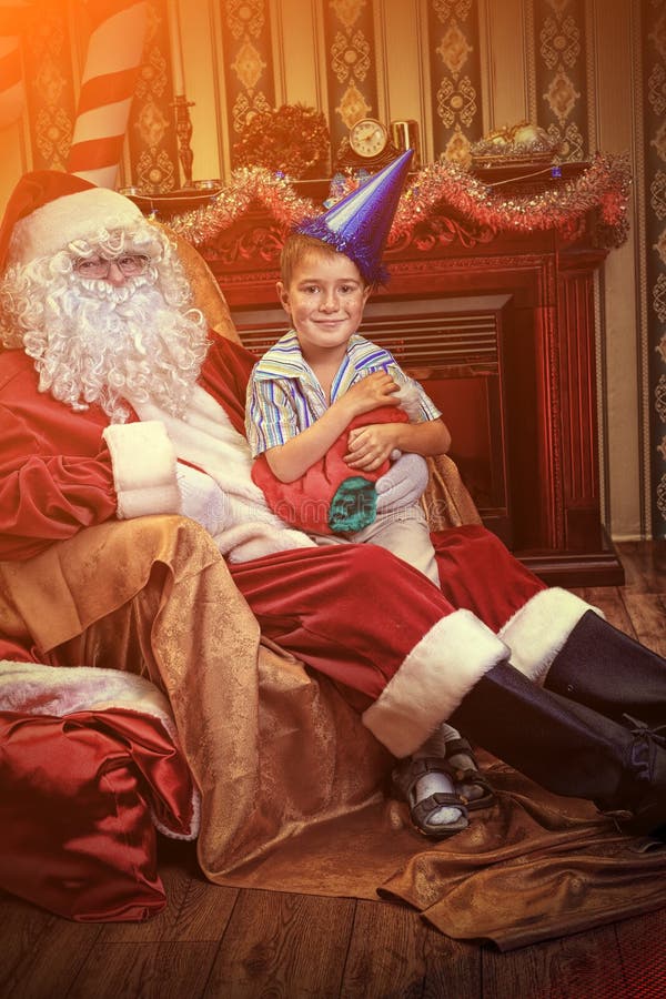 Elf and santa stock image. Image of decoration, festive - 27786821