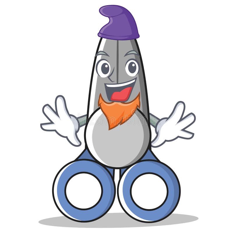 Elf Scissor Character Cartoon Style Stock Vector - Illustration of ...