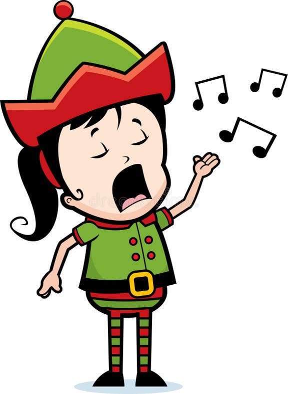 Elf Singing stock vector. Illustration of music, singing - 10407578