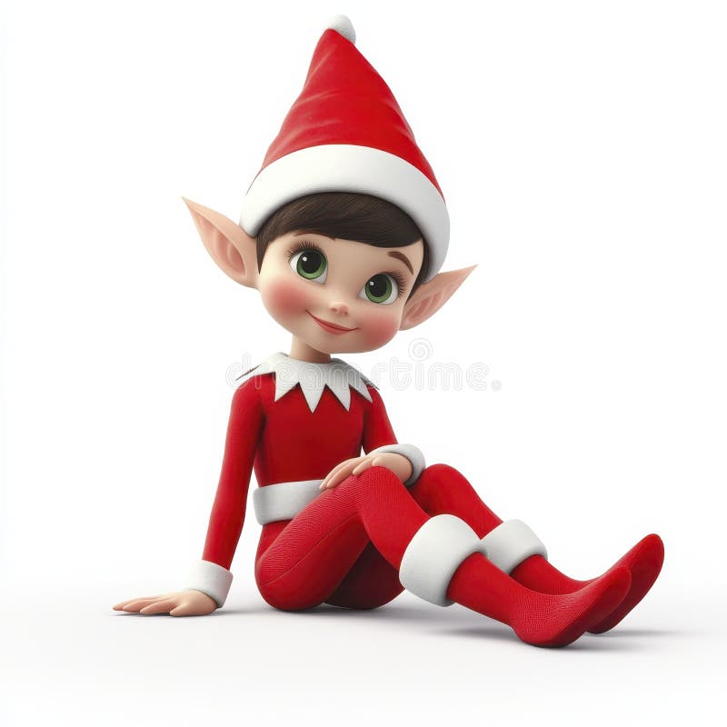 An Elf Sitting in a Cute Pose Stock Photo - Image of myth, cheer: 339903442