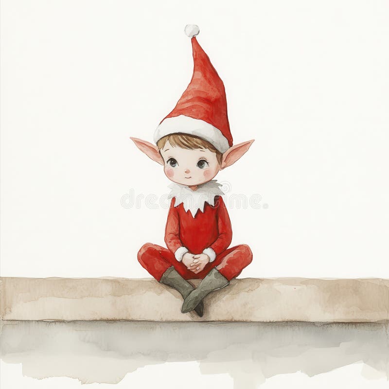 An Elf Sitting in a Cute Pose Stock Photo - Image of myth, cheer: 339903442