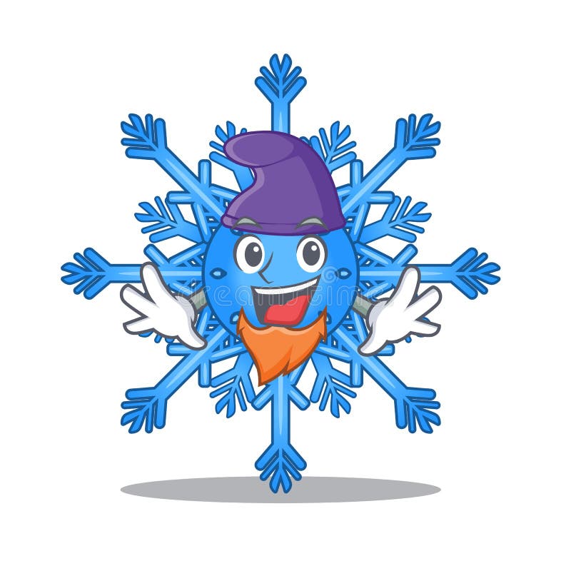 Elf Snowflake Cartoon with the Character Shape Stock Vector ...