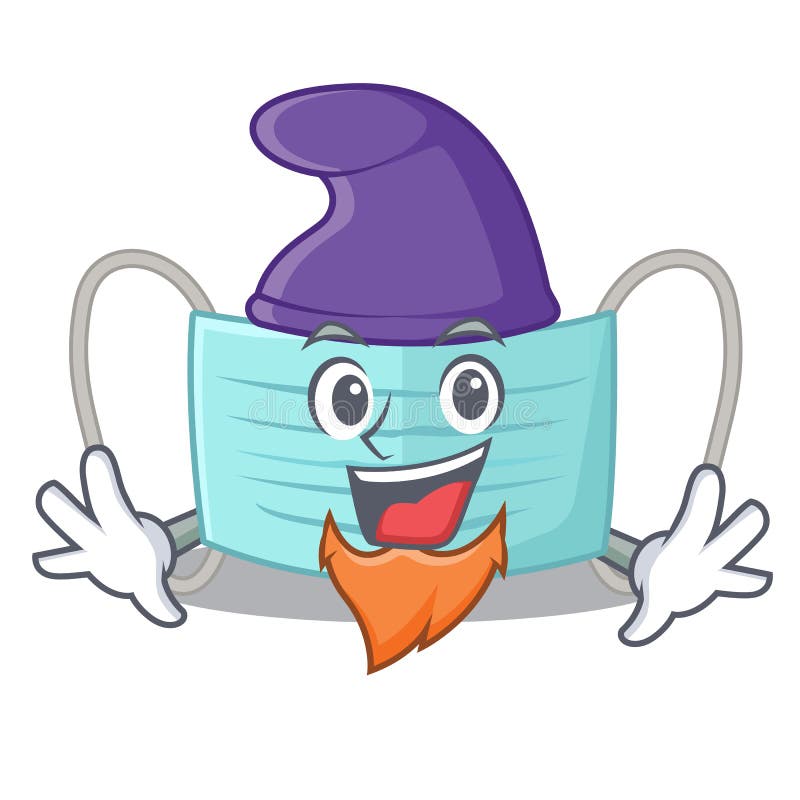 Elf Surgical Mask Isolated with the Mascot Stock Vector - Illustration ...