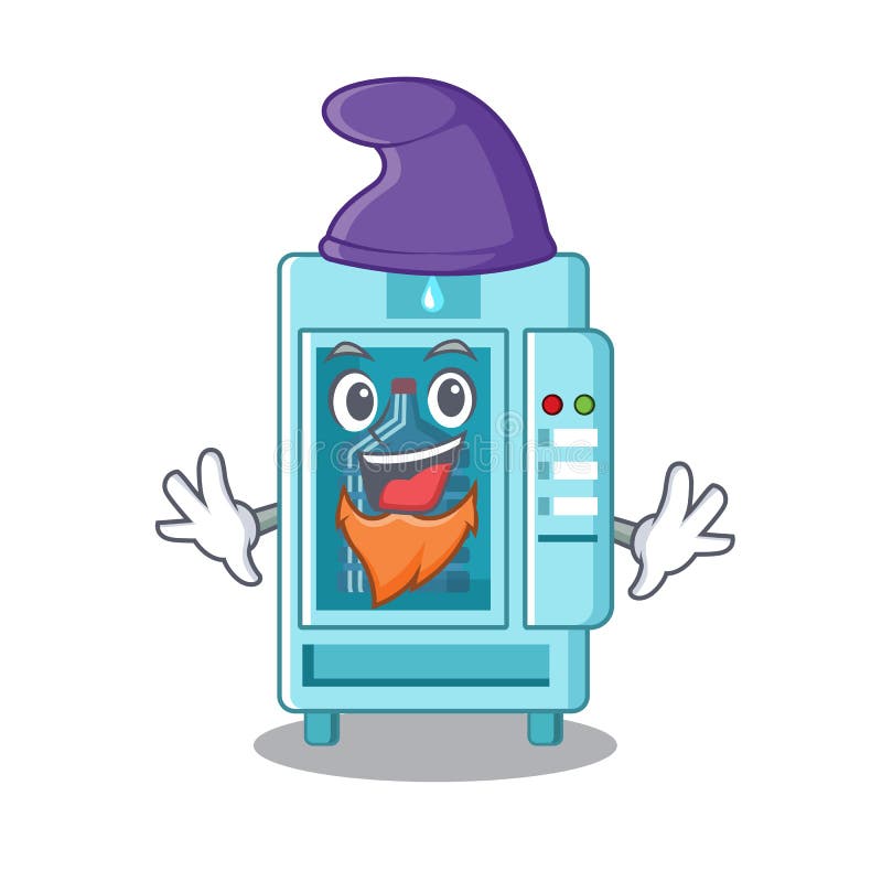 Elf Water Vending Machine in Mascot Shape Stock Vector - Illustration ...