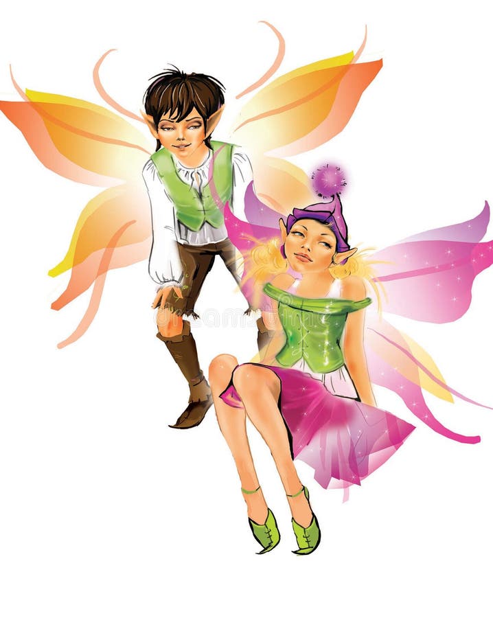 Elfes stock illustration. Illustration of ornamental, girls - 6153423