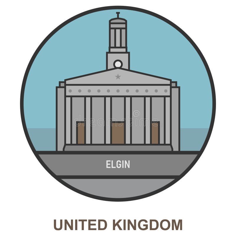 Elgin. Cities and Towns in United Kingdom Stock Vector - Illustration ...