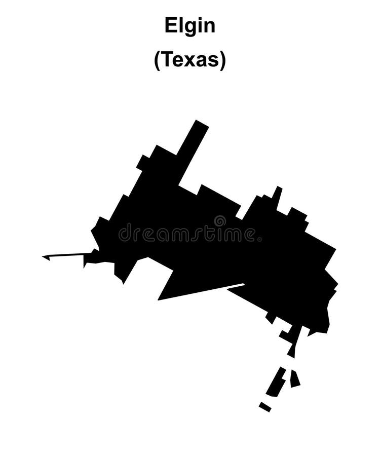 Elgin outline map stock vector. Illustration of area - 357644418