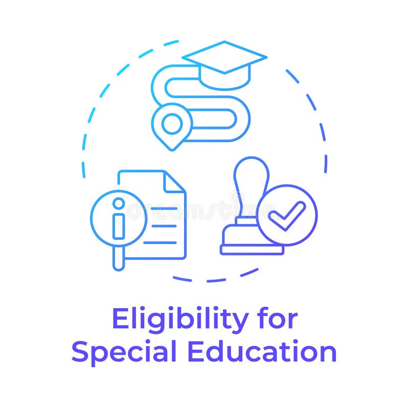 Eligibility for Special Education Blue Gradient Concept Icon Stock ...