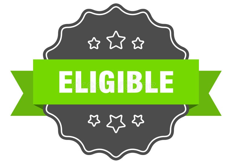 Eligible Label. Eligible Isolated Seal. Sticker. Sign Stock Vector ...