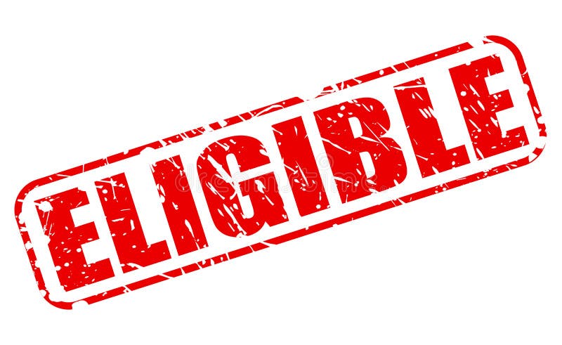 Grunge Red Eligible Rubber Stamp Isolated On White Background. Stock ...