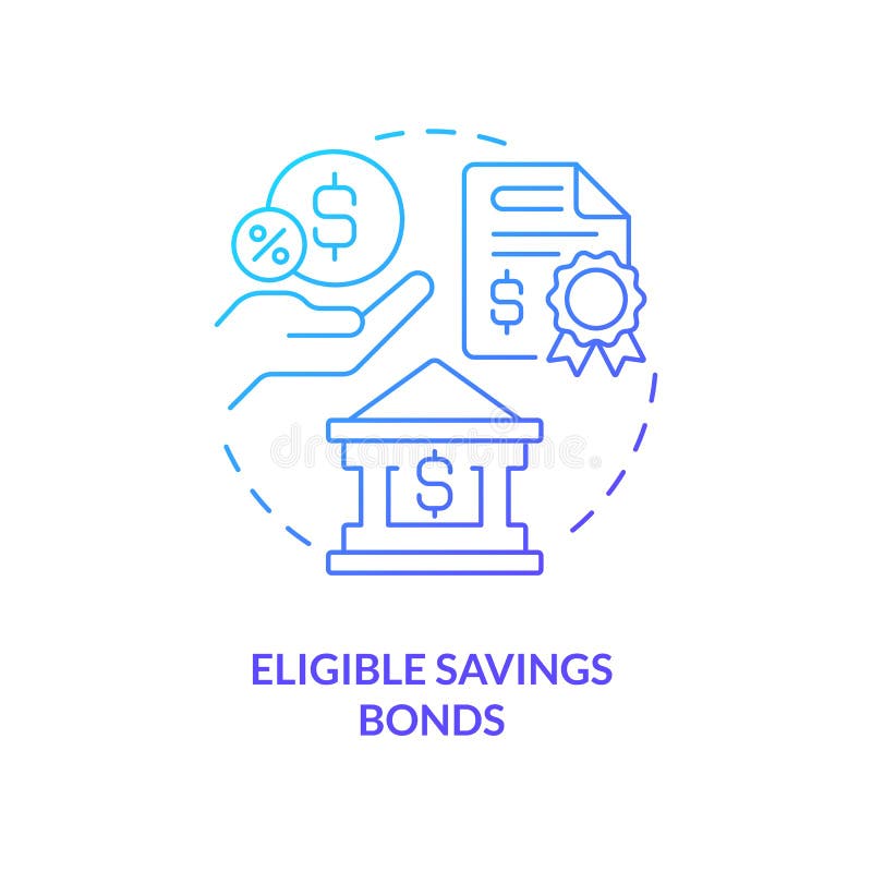 Eligible Savings Bonds Blue Gradient Concept Icon Stock Vector ...