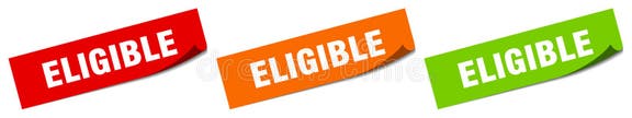 Eligible Sticker. Eligible Square Isolated Sign Stock Vector ...