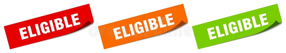 Eligible Sticker. Eligible Square Isolated Sign Stock Vector ...